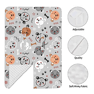 Rutiea Funny Puppy Heads Car Seat Cover for Babies, Peekaboo Opening Minky Carseat Canopy Stroller Cover for Newborn, Mom Nursing Breastfeeding Covers, Blanket for Infant Toddler