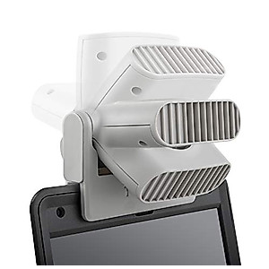 Mini Clip On Fan - Tiny Personal Fan Clips Onto Cell Phones, Tablets, Laptop Computers – Cordless, Battery Operated - Portable Cooling For Travel, Bed, Camping, Beach, Outdoors, Gray