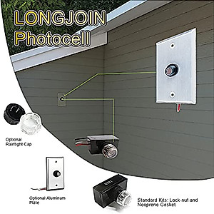 CHISWEAR Dusk to Dawn Sensor Photoelectric Switch Wire-in photocell Sensor Post Eye Light Control IP65 Waterproof Photocell for Outdoor Lights
