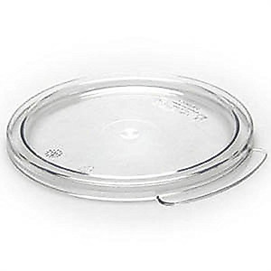 Cambro RFSCW1135 Camwear Clear Round 1 Qt Storage Container with Clear Round Lid RFSCWC1135