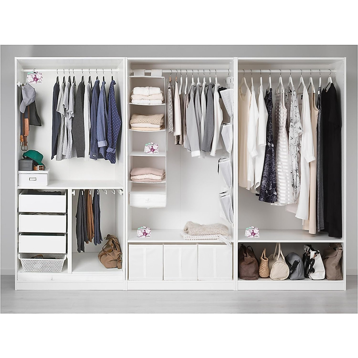 Mottenfalle Clothes Moth Traps 6-Pack - Prime Safe Non-Toxic Eco-Friendly Indoor Moth Traps with Pheromones Sticky Adhesive Tool for Wool Closet Carpet (Stand-Up)