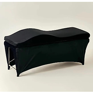ENDELLE Lash Bed Foam Topper,Curvy Massage Table Cushion for Salon, Ergonomic Massage Bed Topper with Removable Cover-23(58cm)