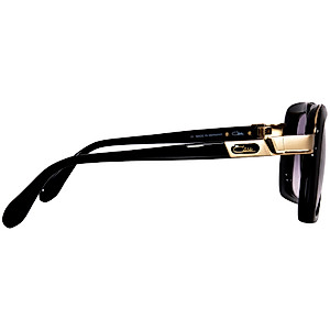 Cazal 616 001SG Black Gray Gradient Vintage Sunglasses 56 mm