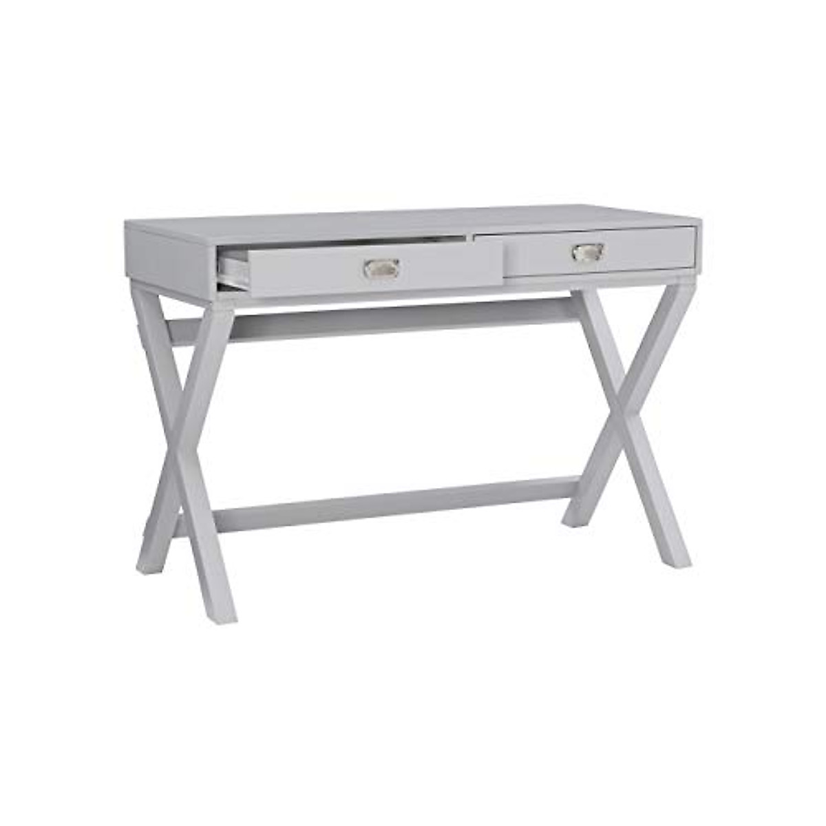 Linon Grey 2-Drawer Writing Jaycee Desk
