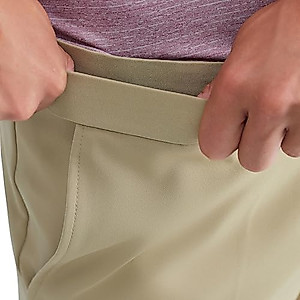 Haggar Mens Cool 18 Pro Straight Fit 4-way Stretch Expandable Waist With Big & Tall Sizes Flat Front Shorts, Khaki Classic, 40 US