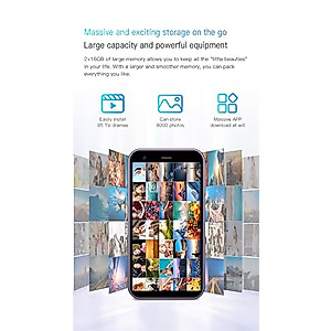 XS15 Mini Smartphone for Kid Unlocked 3G Tiny Smartphone Android 8.1 3inches Display 2GB RAM 16GB ROM WiFi Bluetooth Backup Small Cellphone Gift for Student (Black)