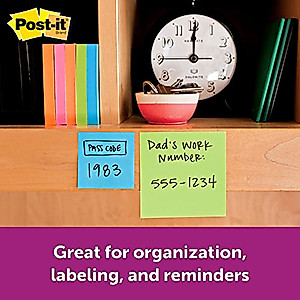 Post-it® Notes Super Sticky Notes, 1-7/8" x 1-7/8", Multicolor, 90 Notes Per Pad, Pack Of 18 Pads