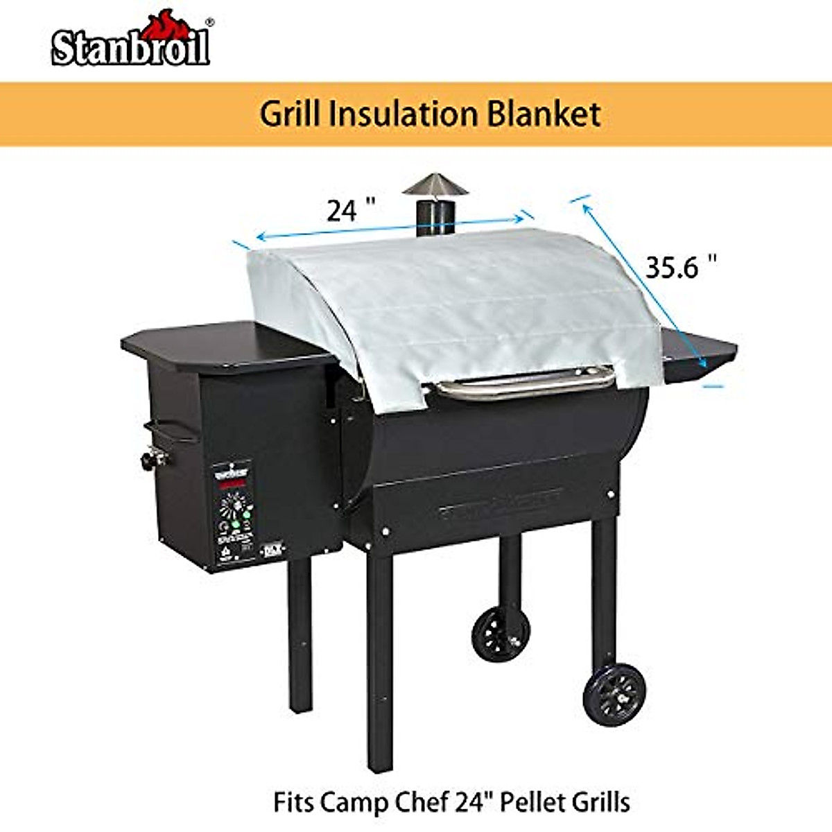 Stanbroil BBQ Grill Thermal Insulation Blanket for Camp Chef 24" Pellet Grills