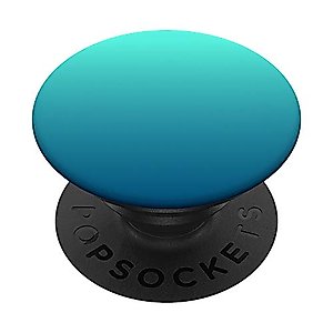 Simple Solid Color Chic Ombre Turquoise Design PopSockets Swappable PopGrip