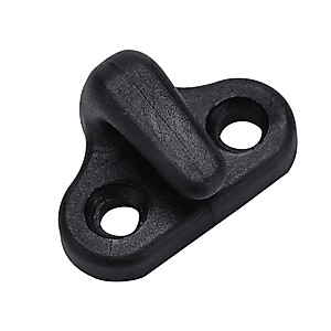 Kayak Lashing Hooks,4pcs Nylon Lashing Hook,Kayak Lashing Hooks J Hooks Nylon Bungee Hooks J Shape Hooks Replacement Black with Flat Head Screws for Kayak Canoe Paddle Board Boat Deck Rigging Kit