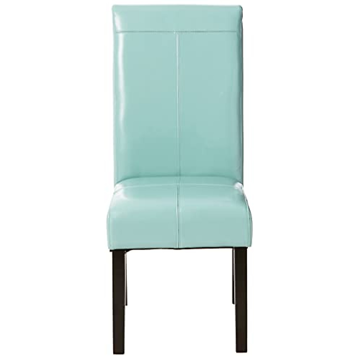 Christopher Knight Home Pertica T-Stitch Leather Dining Chairs, 2-Pcs Set, Teal Blue