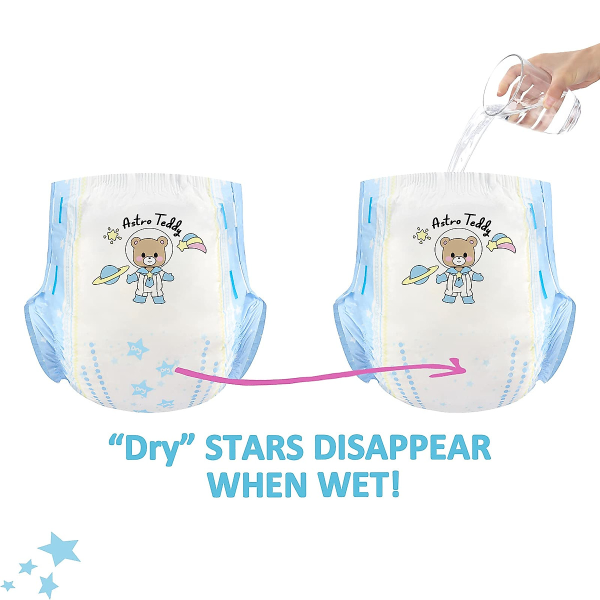 Littleforbig Printed Adult Brief Diapers 40 Pieces (4 Packs) - Astro Babies(L)