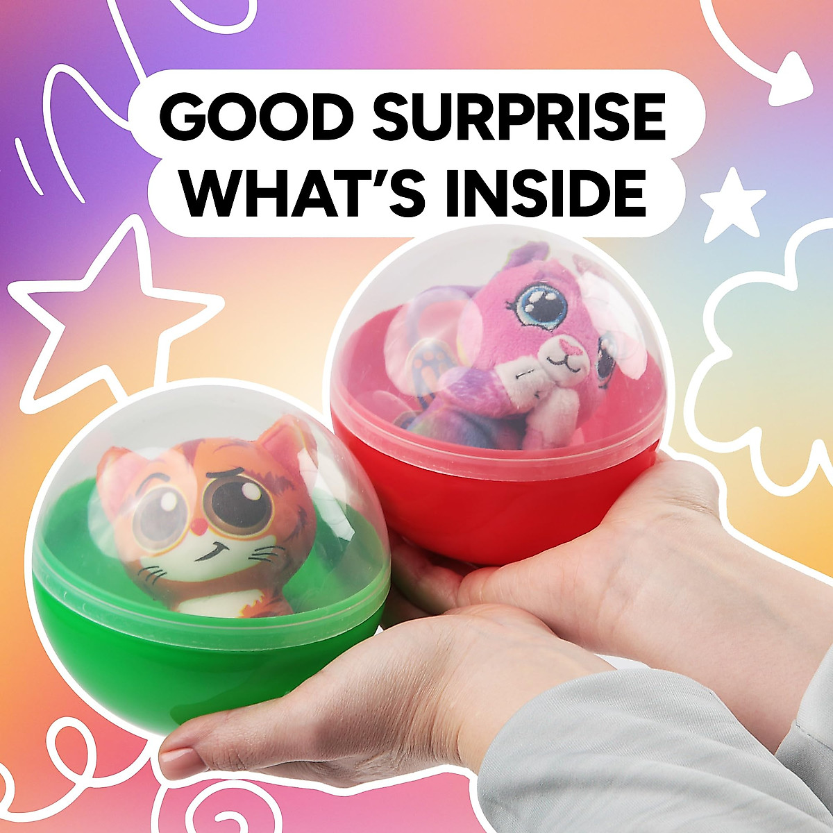 Capsule Vending Machine Translucent Round Capsules Empty 10 pcs 4.7 inch - Gumball Machine Capsules Easter Basket Stuffers Birthday Gifts - Pinata Stuffers DIY Craft Supplies Claw Machine Refills