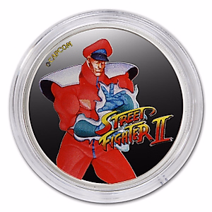 2021 Set of (4) 1 oz Silver Fiji Street Fighter 30th Anniversary Coins (Vega - Chun-Li - M Bison - Ryu) Brilliant Uncirculated (in Capsule) with Certificates of Authenticity 50c BU