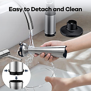 Immersion Hand Blender 5 in 1: 800W Electric Blender Handheld Stick Mixer with Trigger Control Grip, Emulsion Blenders for Kitchen Soup, Mayo, Smoothie and Baby Food, with Chopper, Whisk and Frother