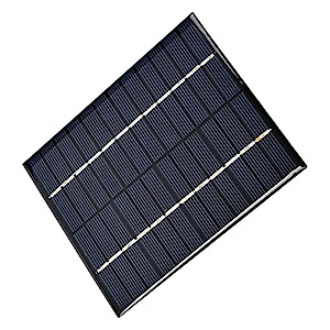 Heyiarbeit 1 Pcs 12V 2W Small Polysilicon Epoxy Resin DIY Solar Panel Module 136mm x 110mm/5.35" x 4.33" for Cell Charger