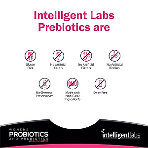 Intelligent Labs Women's Probiotics Formula with Cranberry Extract, D-Mannose and Prebiotics All in one! 6 Billion CFU Probiotic, One Capsule a Day, 2 Months Supply Per Bottle