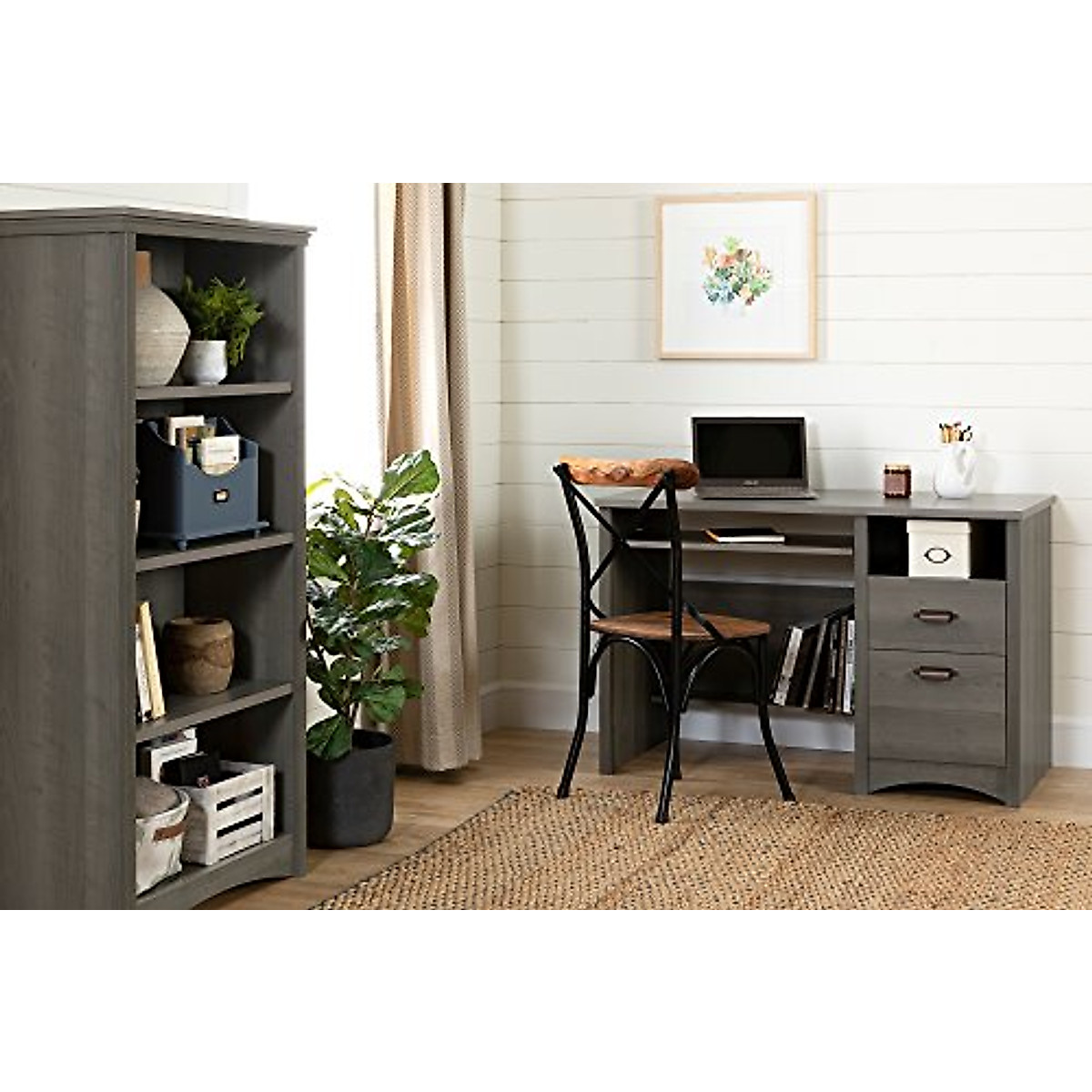 South Shore Gascony Desk, Gray Maple