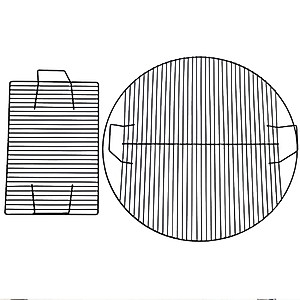 Sunnydaze Dual Campfire Steel Cooking Grill Grate Swivel System - Outdoor Adjustable Fire Pit BBQ Grilling Accessory Set with Stand - Ground Stake with 2 Swing Grates