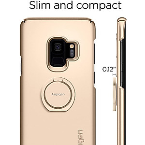 Spigen Style Ring 360 Cell Phone Ring/Phone Grip/Stand/Holder for All Phones and Tablets Compatible with Magnetic Car Mount - Champagne Gold