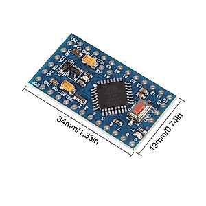 AITRIP 3pack PRO Mini Atmega328P-AU 5V/16MHz Development Board Microcontroller Bootloadered with Pin Headers for Arduino (3pcs)