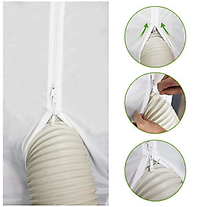 REDTRON 90 x 210CM Zipper Screen Door Seal for Portable Air Conditioner, Air Exchange Guards with Zipper for Tumble Dryers and Exhaust Dryers, AirLock for Attaching to Doors, No Need Drilling Holes