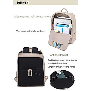 PAOIXEEL Lightweight Soft PU Leather Fashion Backpack Purse for Women, Anti-theft Travel Bag