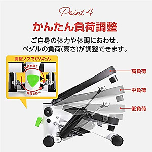 Primasole Mini Stepper Foot Exercise, Diet, Digital Counter, Quiet, Smooth, Hydraulic Cylinder, Green