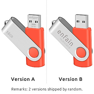Professional 10-Pack of Enfain 16GB Multicolor USB Flash Drives - Swivel Memory Sticks for Efficient Data Storage and Sharing
