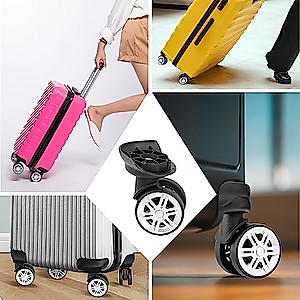 Baoblaze Luggage Suitcase Wheels Travel Suitcases Wheels Left & Right 360 Degree Rotation Double Row Swivel Caster Wheels for Carrier Travel Suitcases