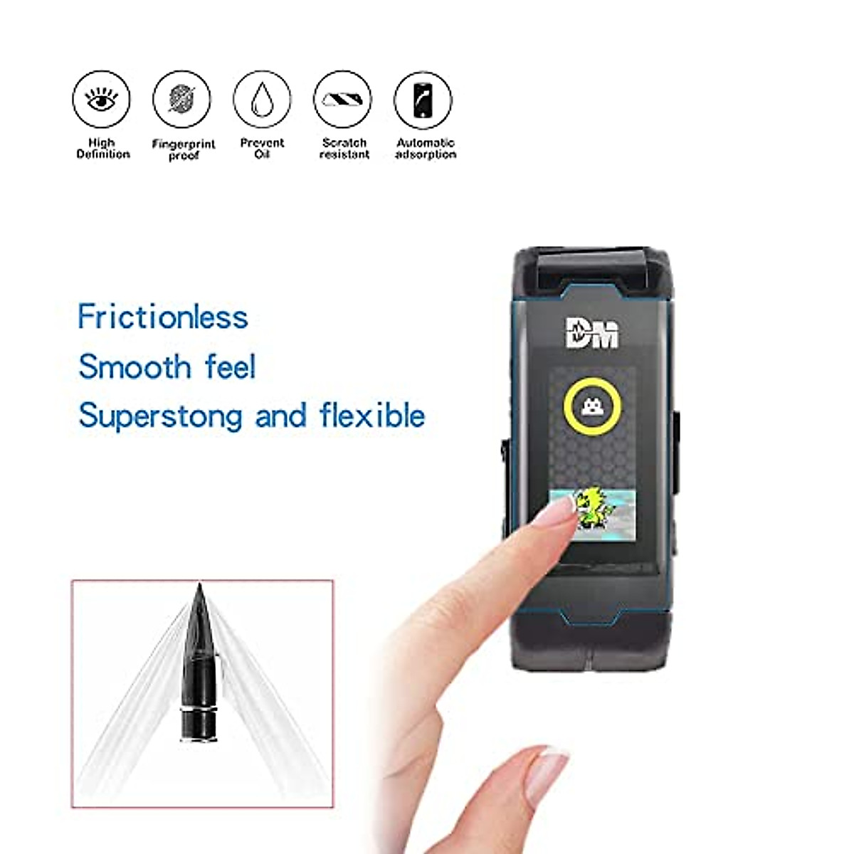 Mihence Compatible for Bandai Vital Bracelet Digital Monster ver.Black Screen Protector, HD Premium Real Screen Protector for Bandai Vital Hero Digimon / Bracelet Digital Monster ver.White / Black [ 3PCS ] [ TPU ]