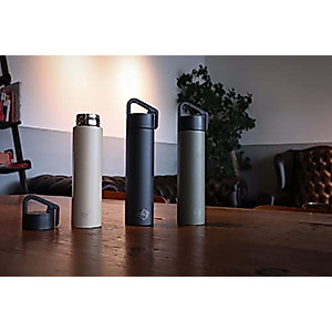Poketle Personal Insulated Bottle with Hanging Carabiner, Outdoor Portable Bottle, Tall 180ml, Charcoal Gray