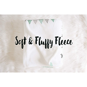 Elephant Milestone Baby Blanket for Girl or Boy with Canvas Bag and Marker - 60" x 40"