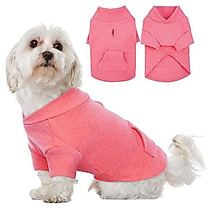 Warm Fleece Vest Dog Sweater，Stretchy Pullover Fleece Dog Jacket Winter Dog Coat Apparel, Dog Anxiety Relief Onesie Shirts Pajamas Pet Sweatshirt Cold Weather Clothes for Small Medium Large Dogs Cats