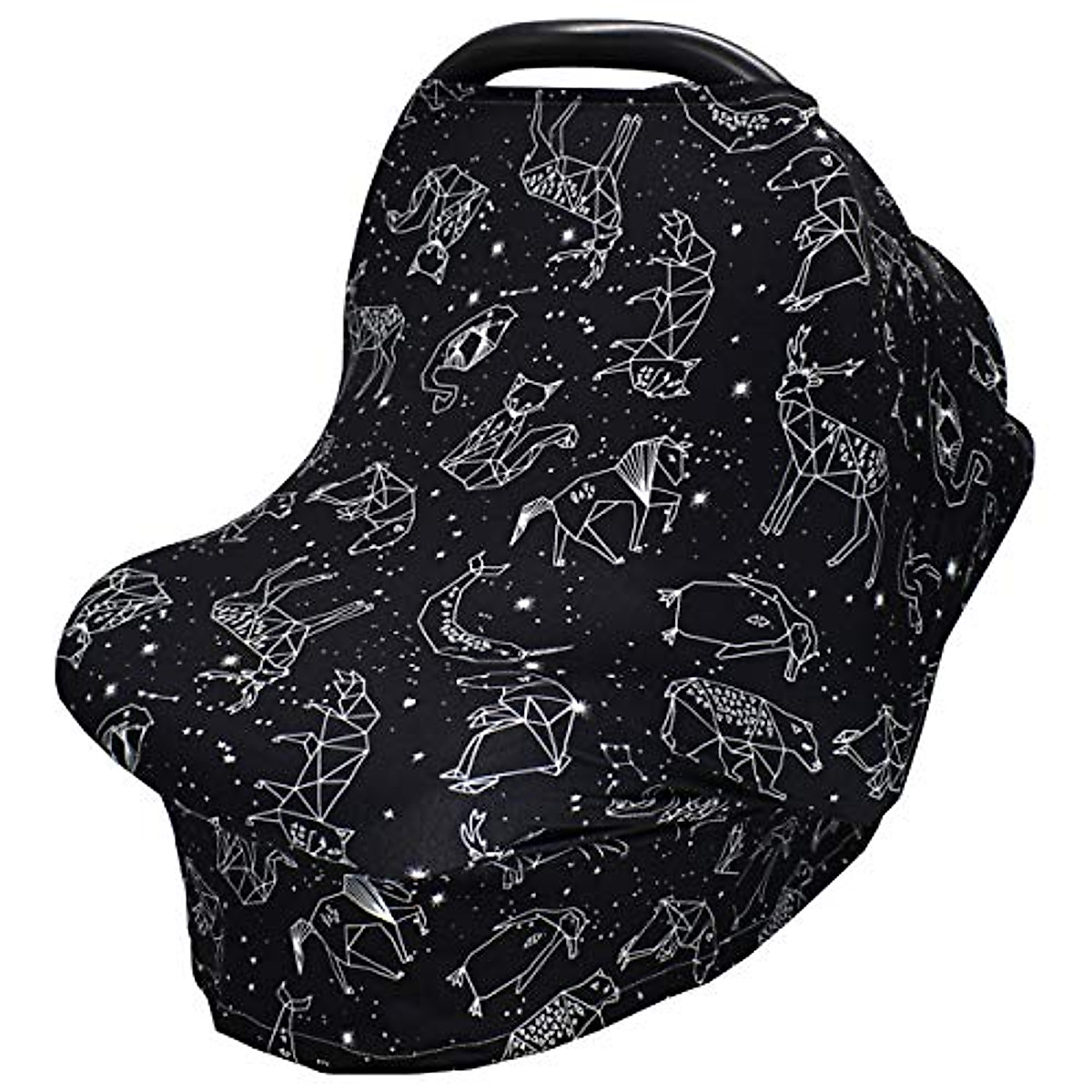 Wallfire Baby Nursing Cover, Multi-Function Breastfeeding Cover Baby Car Seat Canopy Stroller Cover Stretchy Nursing Cover - Constellation