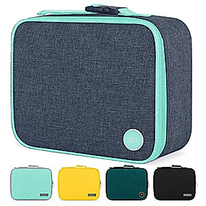 Simple Modern Kids Lunch Box for Toddler | Reusable Insulated Bag for Boys | Meal Containers for School with Exterior and Interior Pockets | Hadley Collection | Bermuda Deep