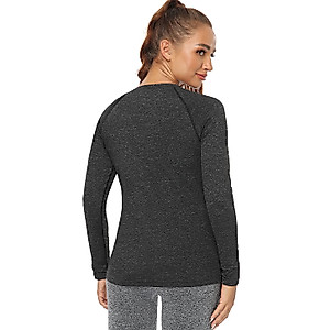 Star Vibe Dry Fit Long Sleeve Tshirt for Women Moisture Wicking Long Sleeve Tee Outdoor Compression Running Workout Tops 4 Pack Black/Grey/Black/Grey XL