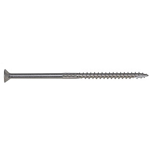 #10 x 4 Silver Star Stainless Steel Wood Screw Torx/Star Drive Head - Grade 305 Stainless Steel Torx/Star Drive Wood Screws - (1 Pound - 56 Approx. Screw Count)