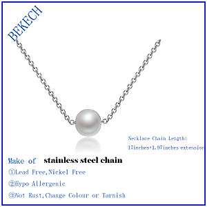 BEKECH Wedding Officiant Jewelry Pastor Marriage Commissioner Pearl Necklace Gift for Officiant Minister Proposal from Bride