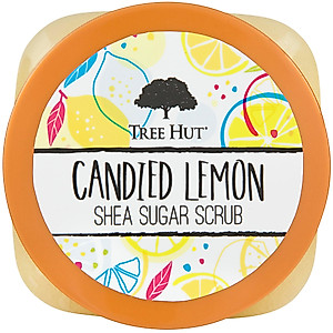 Tree Hut Shea Sugar Scrub Candied Lemon, 18oz, Ultra Hydrating and Exfoliating Scrub for Nourishing Essential Body Care