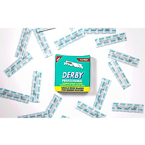 Derby Professional Single Edge Razor Blades, Box of 100 Pcs by Mac-801