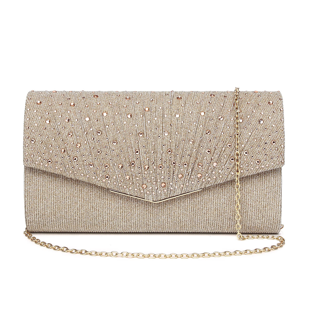 MUDUO Rhinestone Clutch Purses for Women Purses and Handbags Formal Wedding Party Prom Purse Money Bags (Champagne-G)…