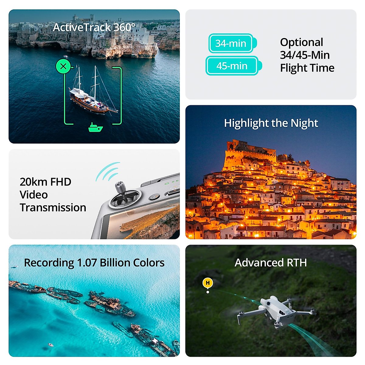 DJI Mini 4 Pro Quadcopter Drone with 128GB Card- Lightweight and Foldable Mini Camera Drone with 4K HDR Video, True Vertical Shooting, Obstacle Sensing and Intelligent Features (2 Items)
