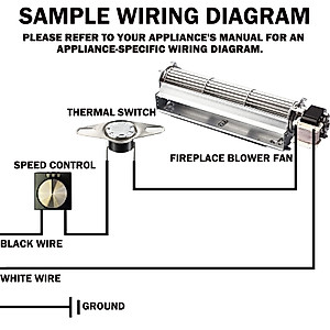 Thermal Switch Fireplace Fan Control Switch Thermal Fan Switch for Fireplace Blower (115 Degree ON, 90 Degree Off)