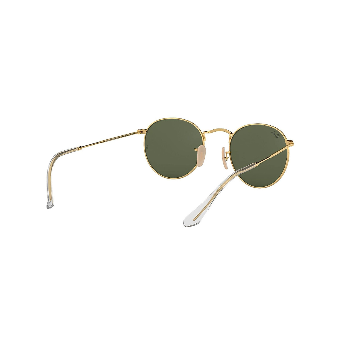 Ray-Ban RB3447N Round Flat Lens Sunglasses, Gold/G-15 Green, 50 mm