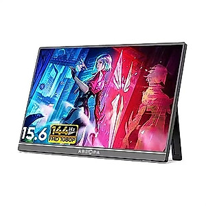 Portable Monitor for Laptop 15.6-inch IPS 144HZ Cell Phone External Screen Laptop Expansion Screen Gaming Machine Sub-Screen Multi-Function Sub-Screen Portable Monitor
