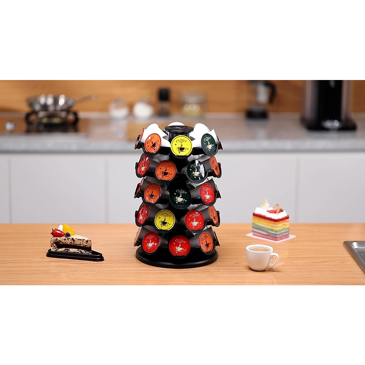 EVERIE Coffee Pod Storage Carousel Holder Organizer Compatible with 40 Keurig K-Cup Pods