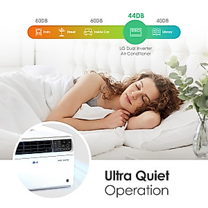 LG 14,000 BTU Dual Inverter Smart Wi-fi Enabled LW1522IVSM Window Air Conditioner, White