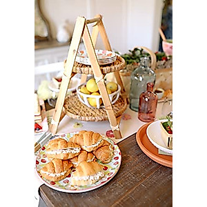 Mud Pie Hyacinth Tiered Server; 20 1/4" X 13" Dia Brown