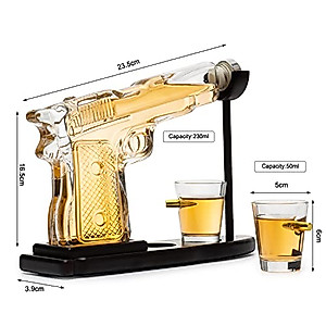 Gifts for Men Dad, 9 Oz Whiskey Decanter Set with Two 2 Oz Glasses, Unique Birthday Gift Ideas from Daughter Son, Home Bar Gifts, Drinking Accessories Funny Military Retirement Present, Cool Dispenser
